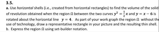 Solved 3.5.a. ﻿Use horizontal shells (i.e., ﻿created from | Chegg.com