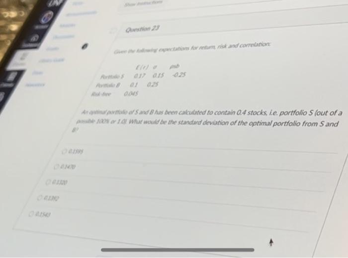 Solved Question 4 Given the following expectations for | Chegg.com