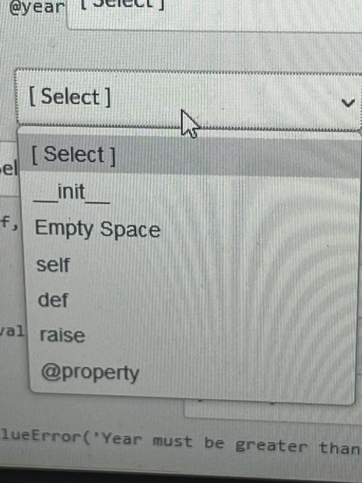 Solved Consider a Python class defined as follows, where | Chegg.com