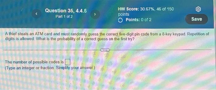 Solved A thief steals an ATM card and must randomly guess | Chegg.com