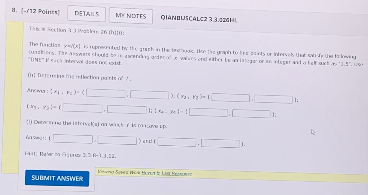 Solved [-/12 ﻿Points]QIANBUSCALC2 3*3.026HI.This is Section | Chegg.com