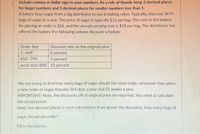 Solved include comma or dollar sign in your numbers. As a | Chegg.com