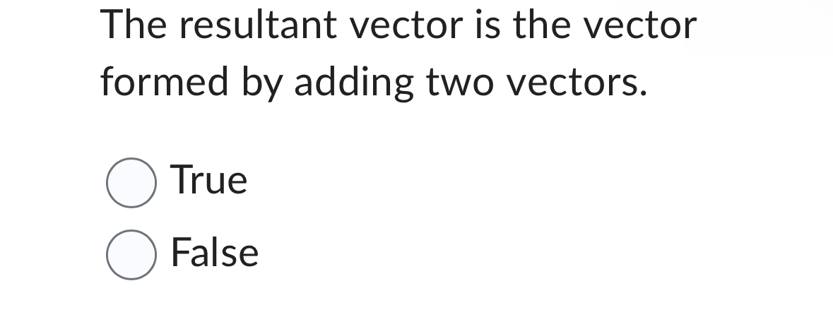 Solved The resultant vector is the vector formed by adding | Chegg.com