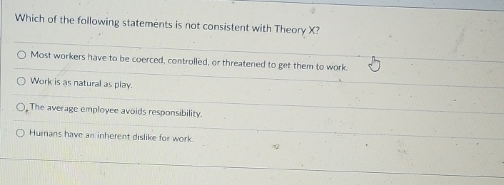 Solved Which of the following statements is not consistent | Chegg.com