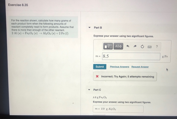 Solved Exercise 8.35 For the reaction shown, calculate how | Chegg.com