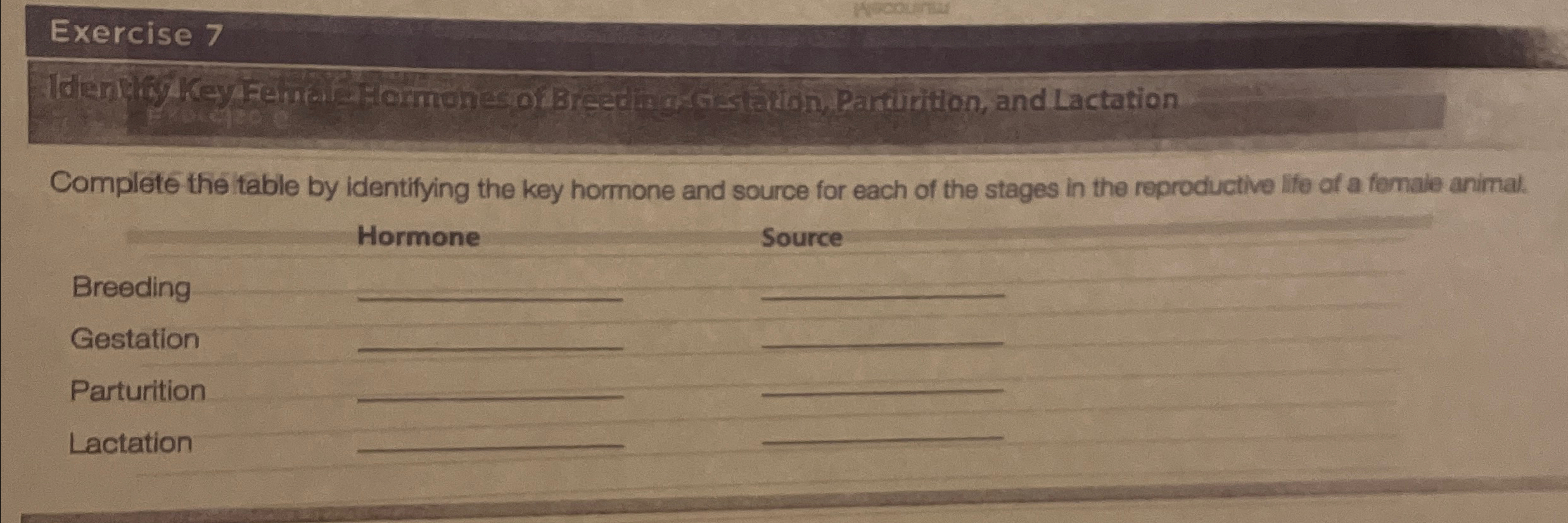 Solved Exercise 7Complete the table by identifying the key | Chegg.com