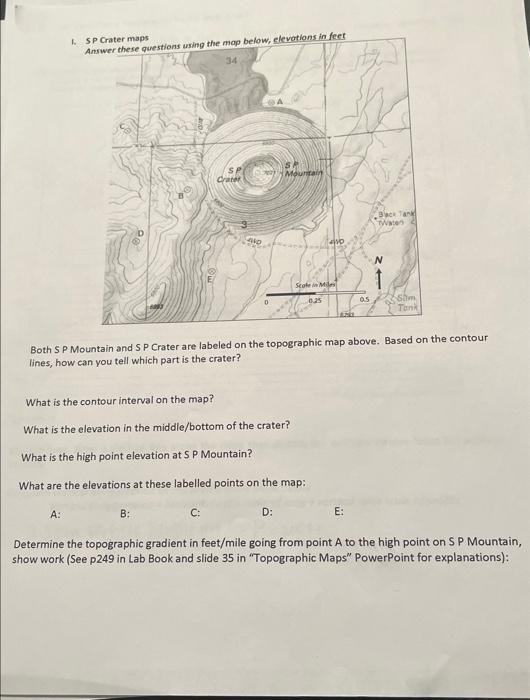 Solved Both S P Mountain and S P Crater are labeled on the | Chegg.com