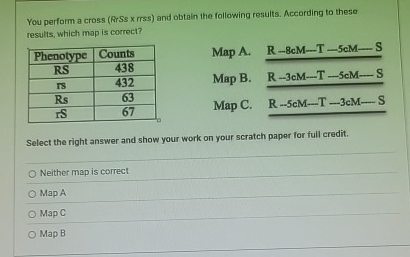 Solved You perform a cross (RrSs x rrss) ﻿and obtain the | Chegg.com