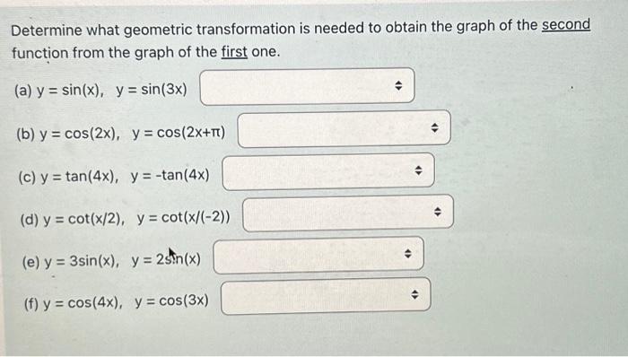 Solved Determine what geometric transformation is needed to | Chegg.com