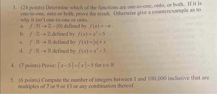 Solved 3. (24 points) Determine which of the functions are | Chegg.com