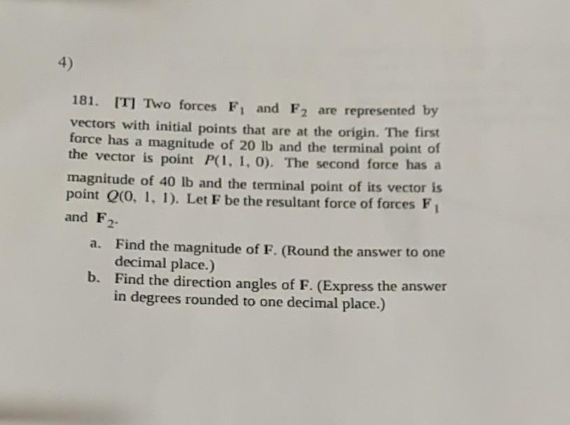 Solved 2) Find values for r and s such that the vector PQ is | Chegg.com
