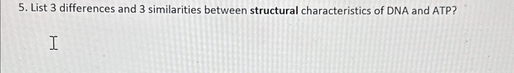 Solved List 3 ﻿differences and 3 ﻿similarities between | Chegg.com