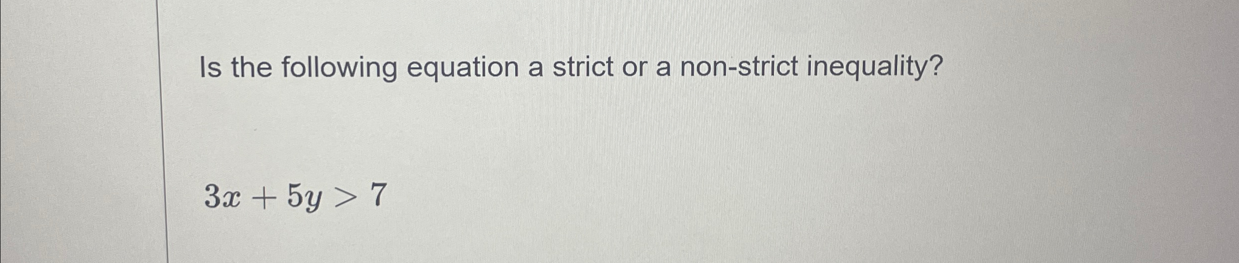 Solved Is the following equation a strict or a non-strict | Chegg.com