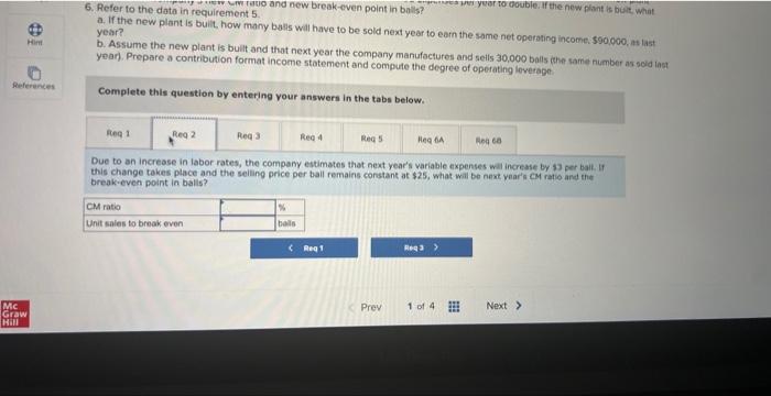 Solved Problem 6-20 (Static) CVP Applications: Break-Even | Chegg.com