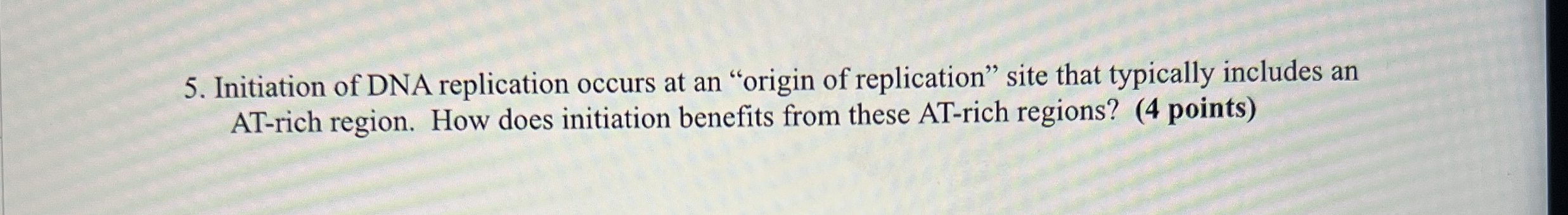 Solved Initiation of DNA replication occurs at an "origin of | Chegg.com