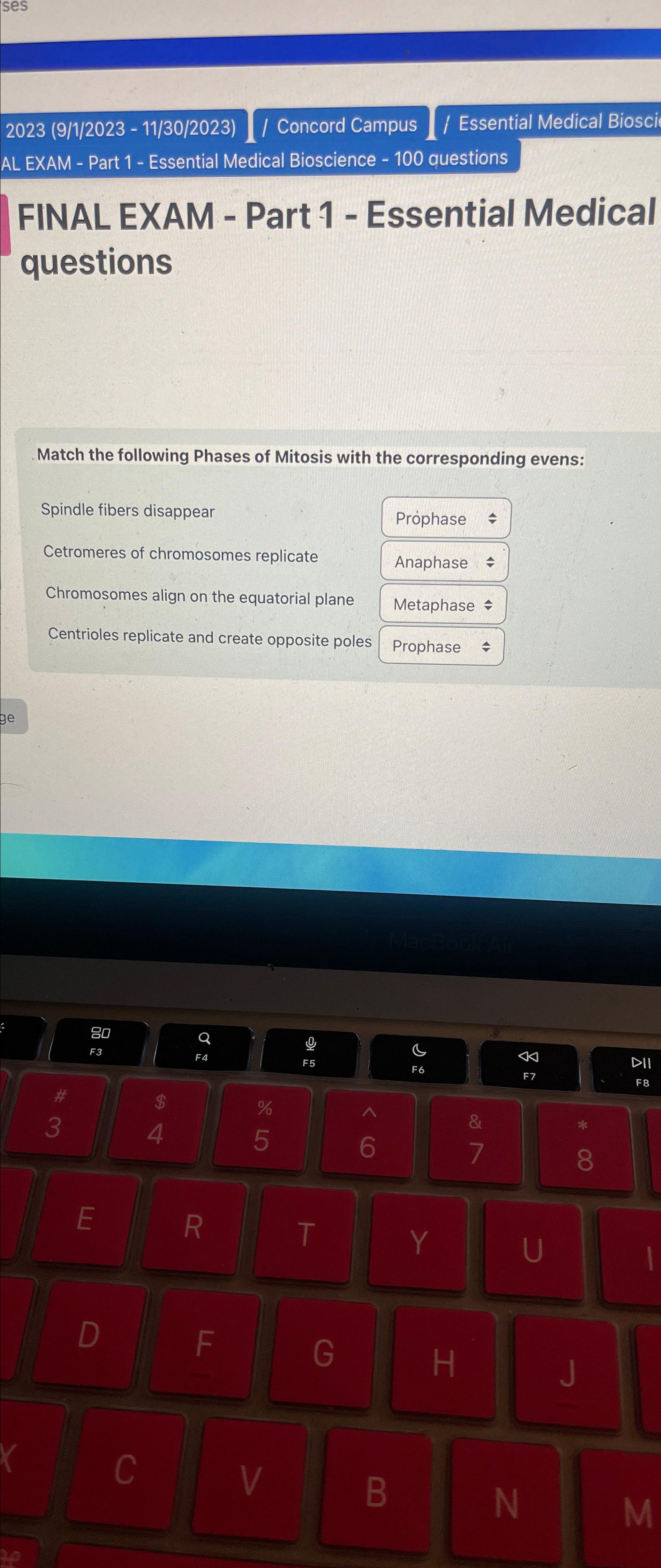 Solved FINAL EXAM - ﻿Part 1 - ﻿Essential Medical | Chegg.com