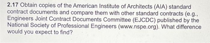 Solved 2.17 Obtain copies of the American Institute of | Chegg.com