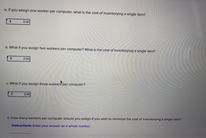 Solved Check my work Imagine you have some workers and some | Chegg.com