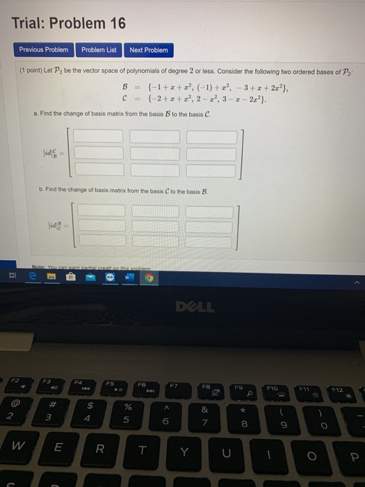 Solved Trial: Problem 16 Previous Problem Problem List Next | Chegg.com