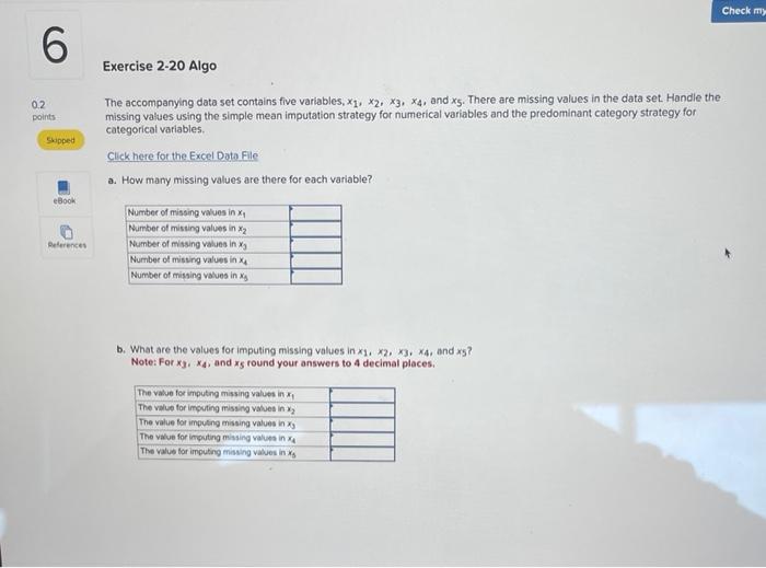 Solved The accompanying data set contains five variables, | Chegg.com