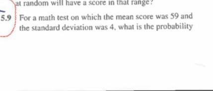 Solved For a math test on which the mean score was 59 and | Chegg.com
