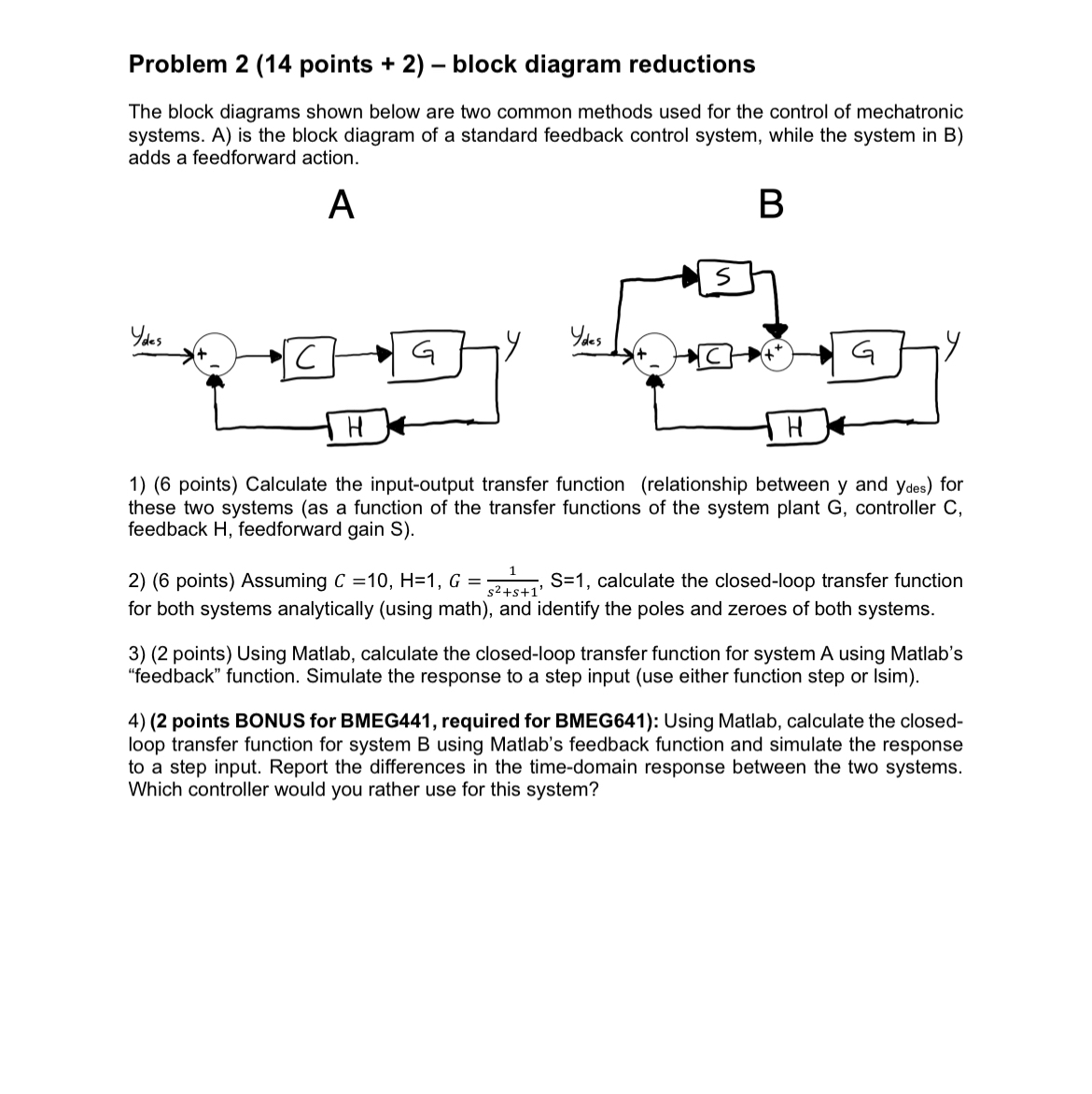 Solved Problem 2 (14 ﻿points + 2) - ﻿block diagram | Chegg.com
