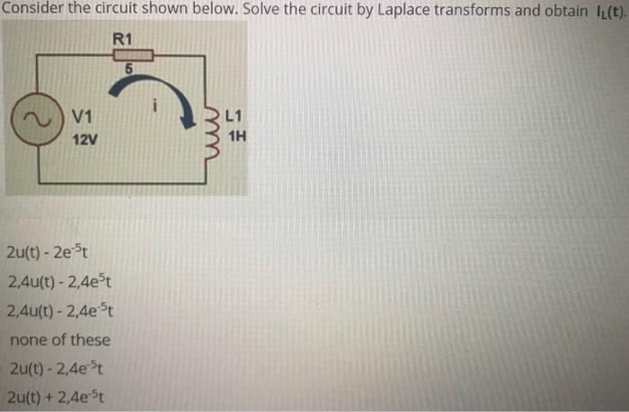 Solved Consider the circuit shown below. Solve the circuit | Chegg.com