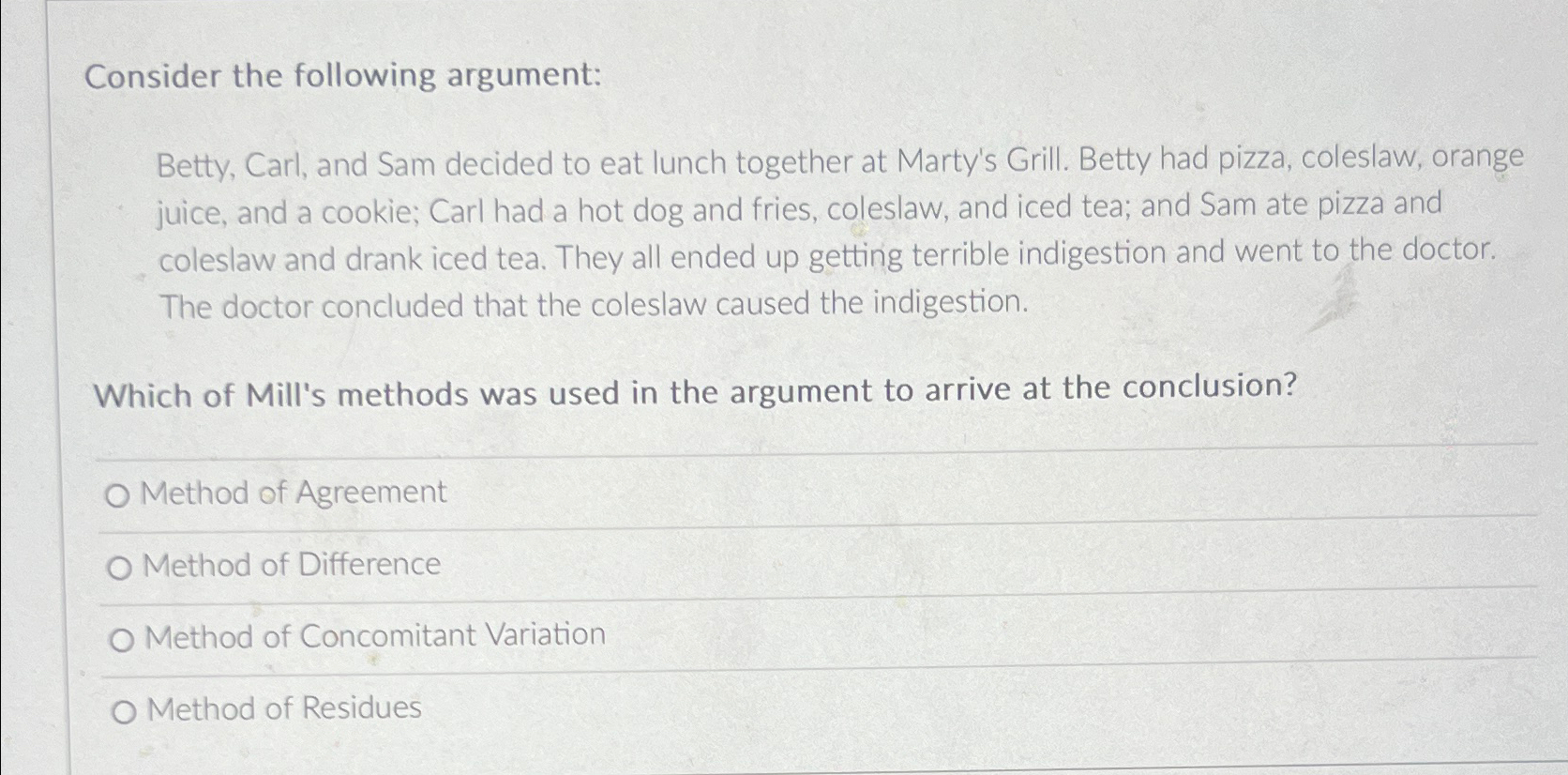Solved Consider the following argument:Betty, Carl, and Sam | Chegg.com