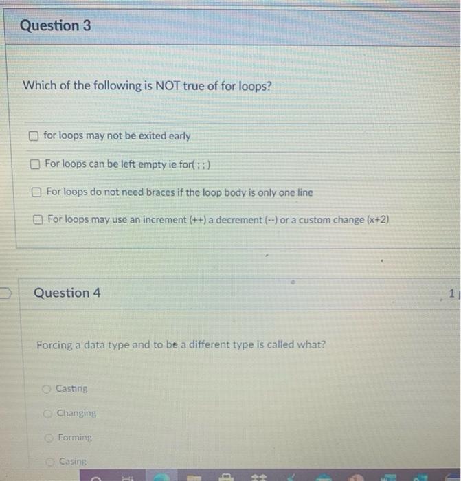 Solved What is a flag variable? O a boolean used to track if | Chegg.com