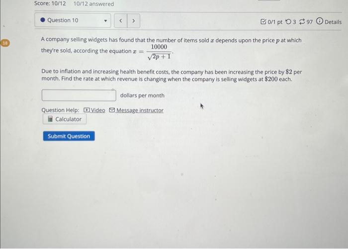 Solved A company selling widgets has found that the number | Chegg.com