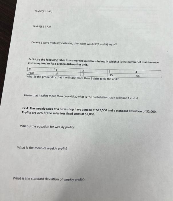 Solved Find P(B1) : Find the marginat probability of A1: | Chegg.com