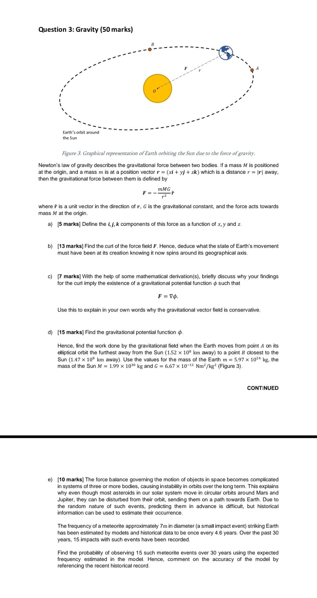 Solved Question 3: Gravity (50 marks) Figure 3. Graphical | Chegg.com