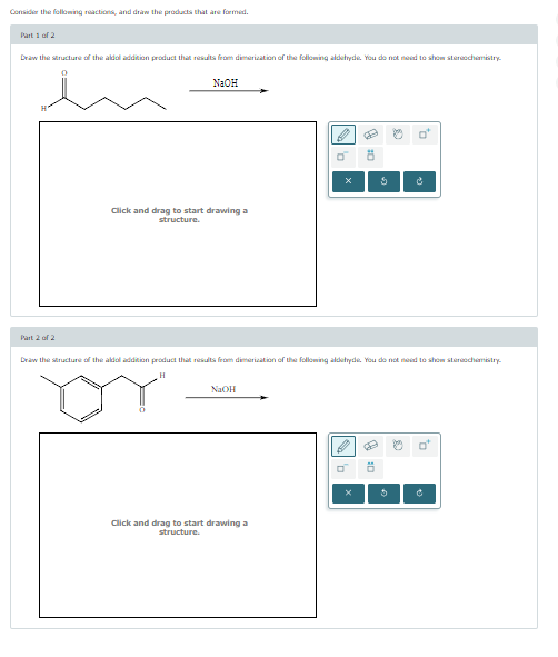 Solved Consider the following reactions, and draw the | Chegg.com