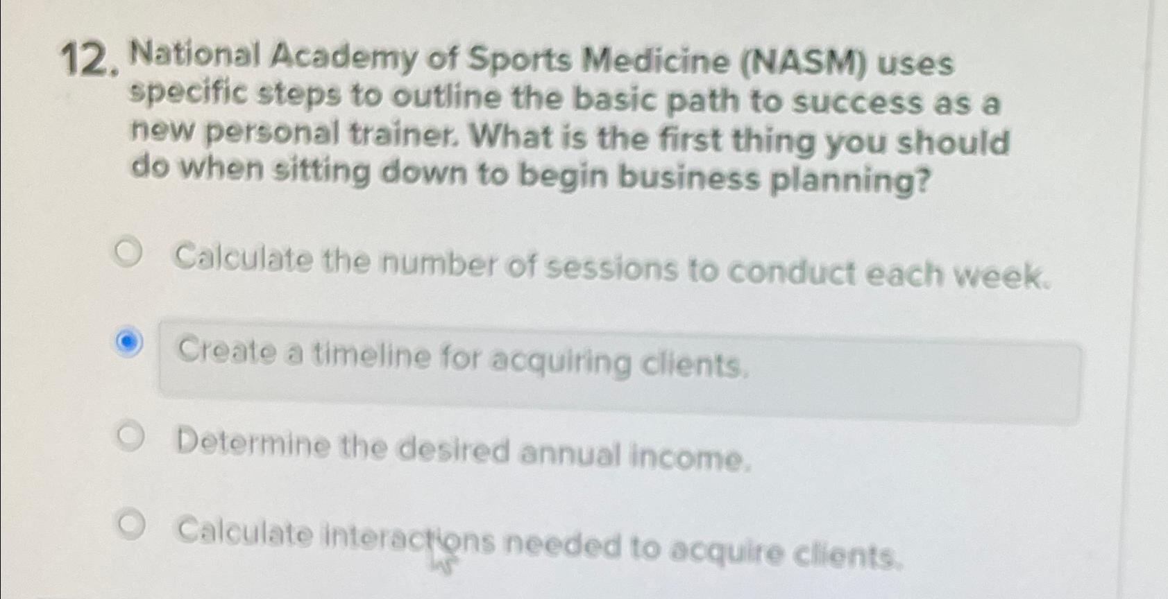 Solved National Academy of Sports Medicine (NASM) ﻿uses | Chegg.com
