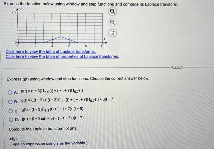 Solved Click here to view the table of Laplace transforms. | Chegg.com