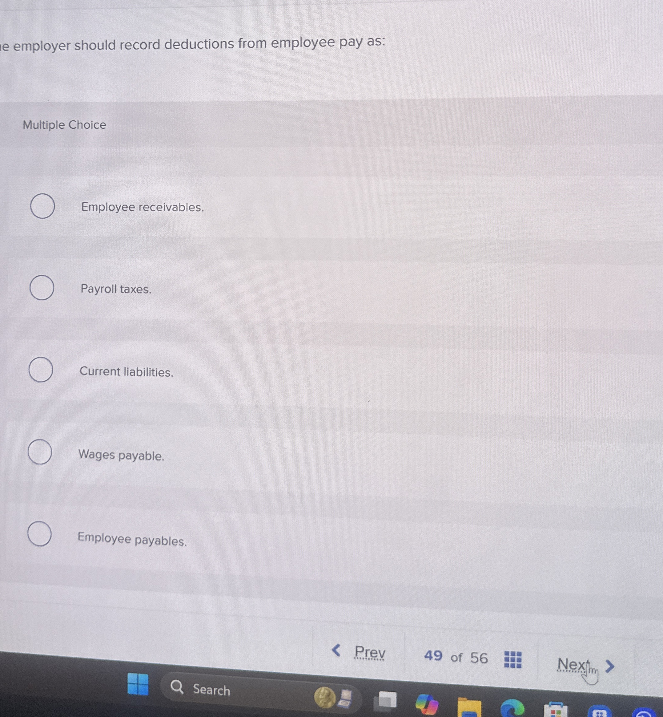 Solved e employer should record deductions from employee pay | Chegg.com
