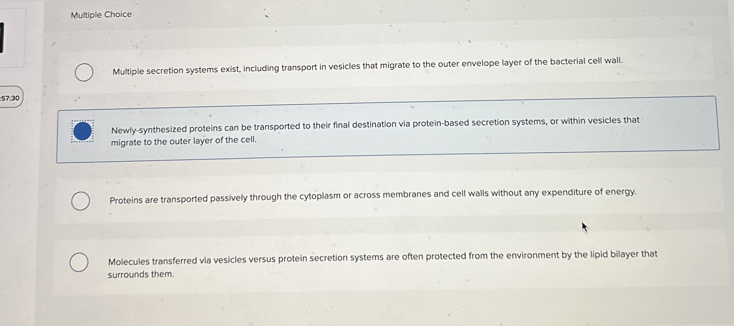 Solved Multiple ChoiceMultiple secretion systems exist, | Chegg.com
