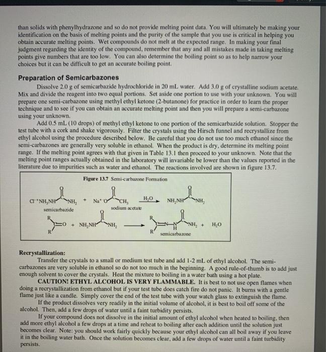 Solved Qualitative Tests for Carbonyls; Unknown Carbonyl | Chegg.com