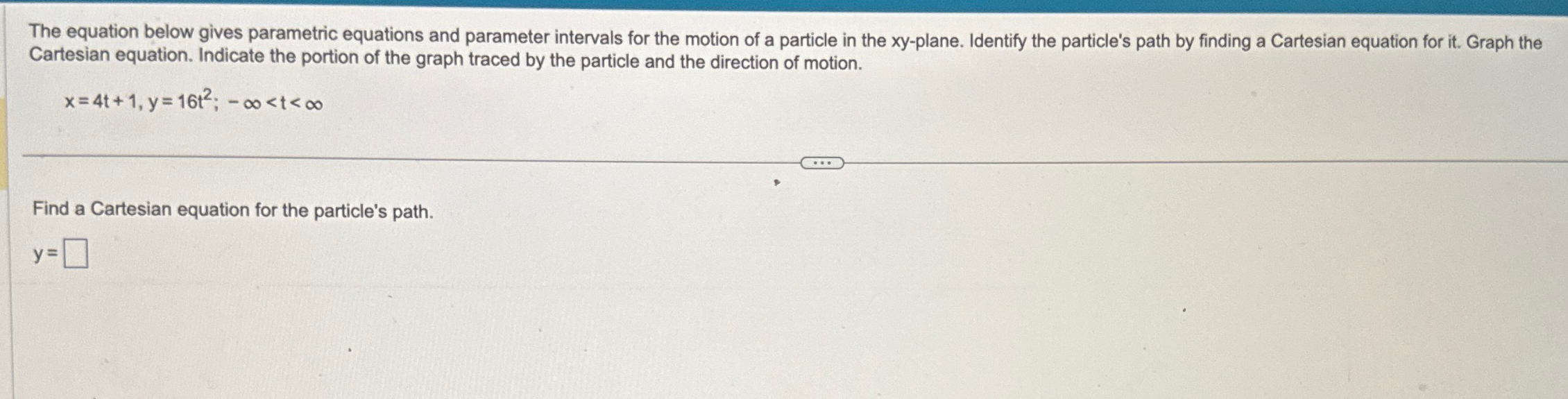 Solved The equation below gives parametric equations and | Chegg.com