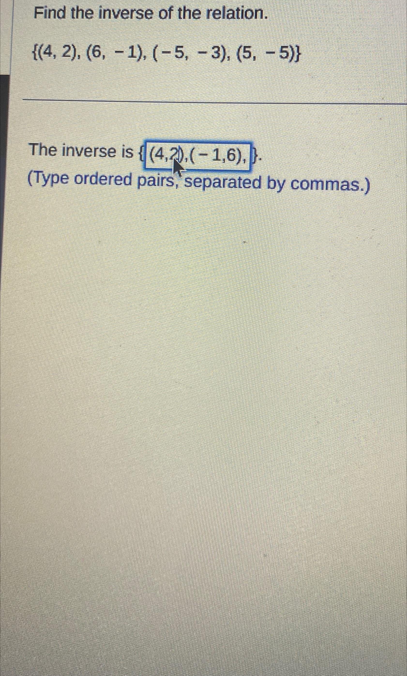 Solved Find the inverse of the | Chegg.com