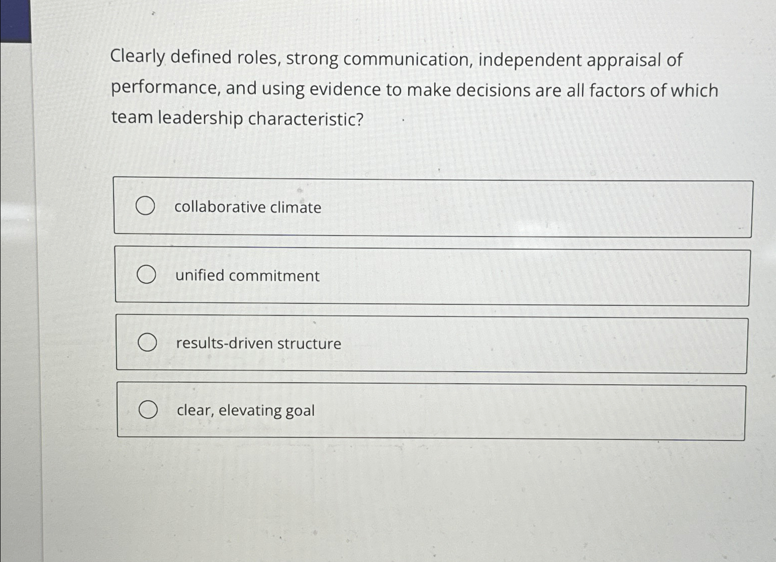 Solved Clearly defined roles, strong communication, | Chegg.com