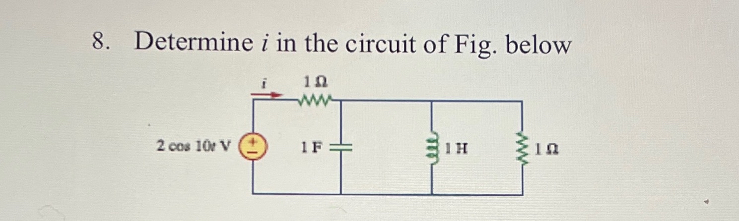 Solved Determine i ﻿in the circuit of Fig. below | Chegg.com