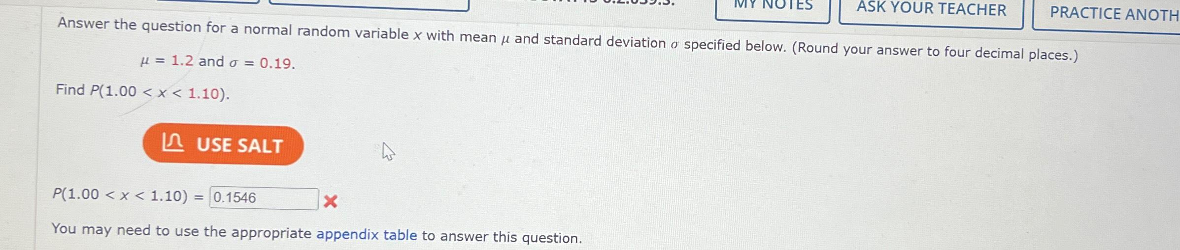 Solved Answer the question for a normal random variable x | Chegg.com