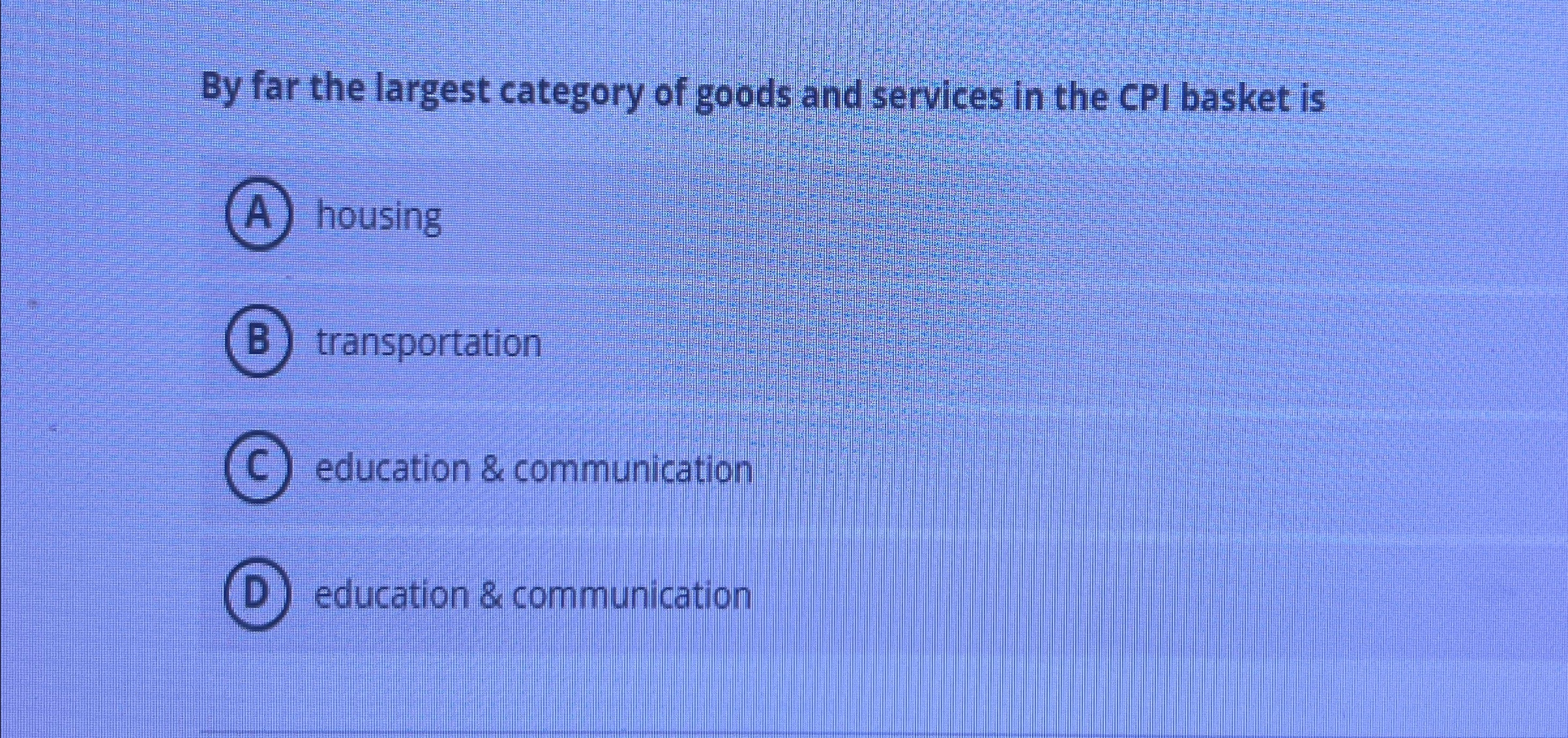 Solved By far the largest category of goods and services in | Chegg.com