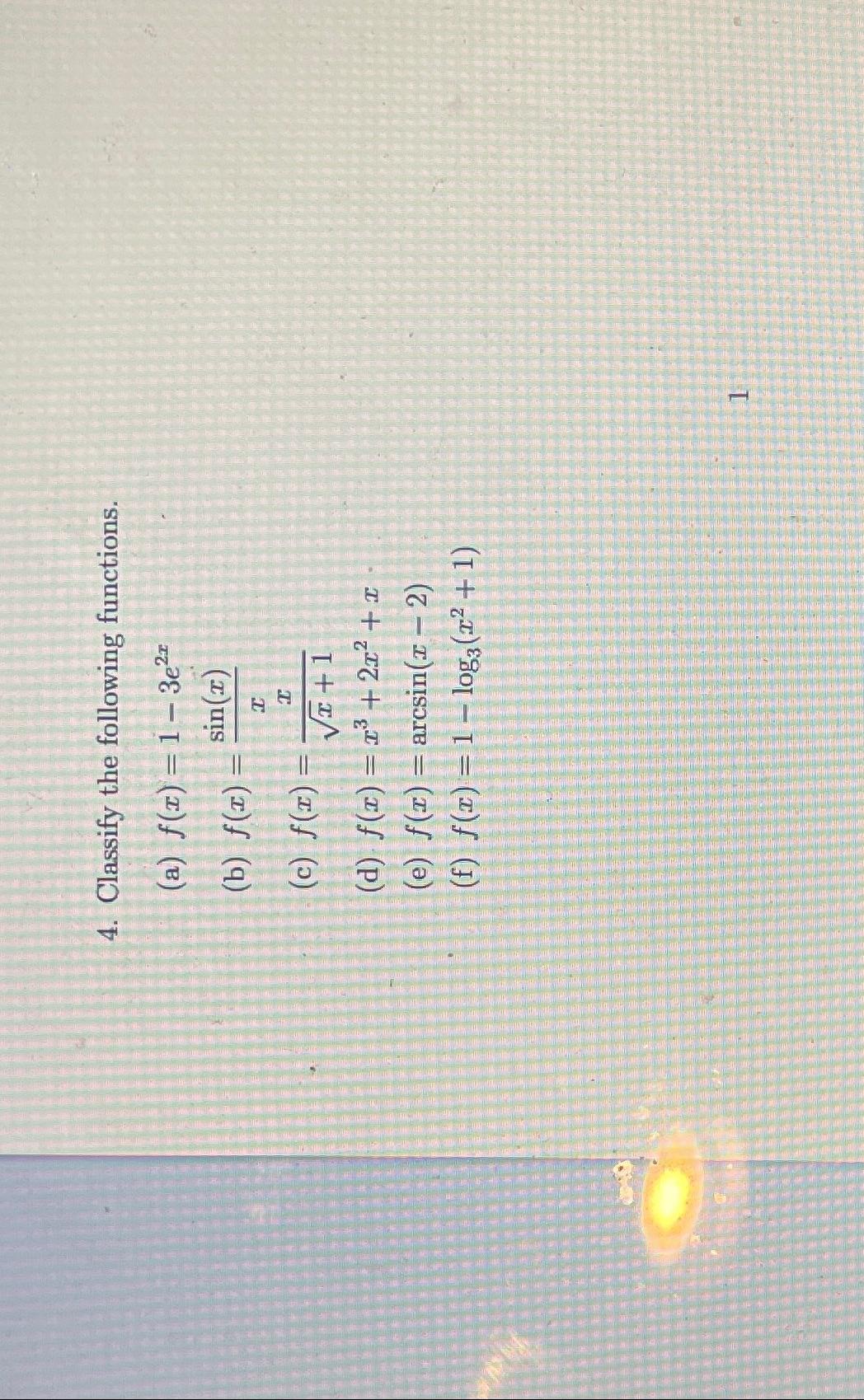 Solved Classify the following | Chegg.com