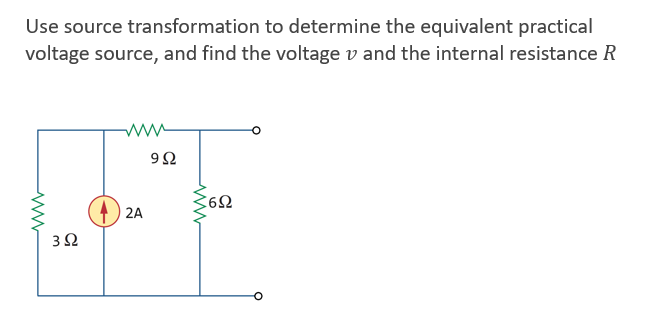 Solved Use source transformation to determine the equivalent | Chegg.com Solved Use source transformation to determine the equivalent | Chegg.com