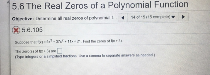 Solved 5.6 The Real Zeros of a Polynomial Function | Chegg.com