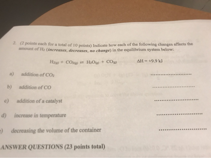 Solved 2 (2 points each for a total of 10 points) Indicate | Chegg.com