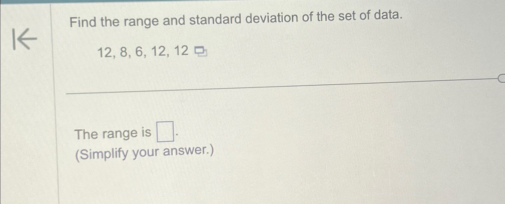 Solved Find the range and standard deviation of the set of | Chegg.com