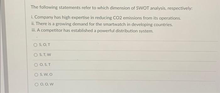Solved The following statements refer to which dimension of | Chegg.com